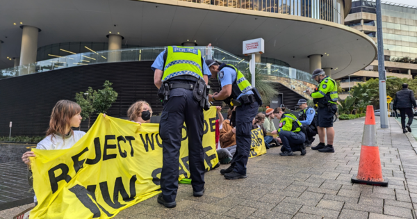 Woodside HQ hit by protests