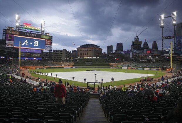 Braves-Tigers game rained out; DH on Wednesday