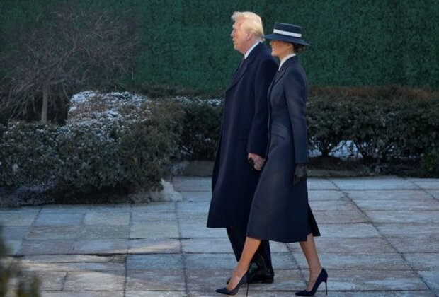 Melania Trump steals attention with her classy hat, navy coat at Donald ...