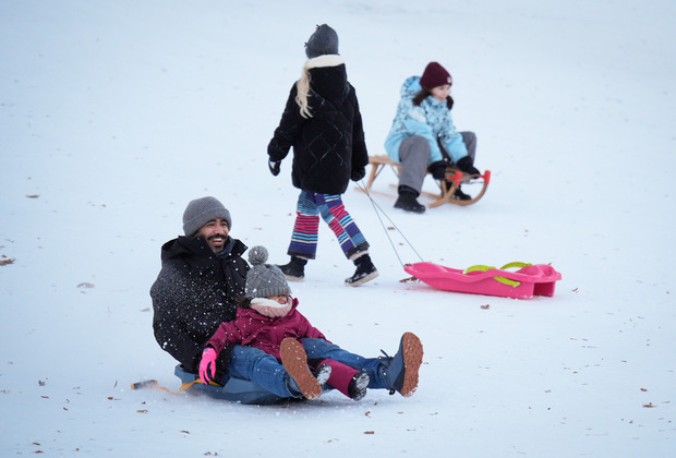 POLAND-WARSAW-PARK-SNOW