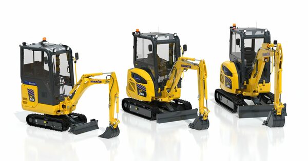 Komatsu's electric mini-excavators unveiled