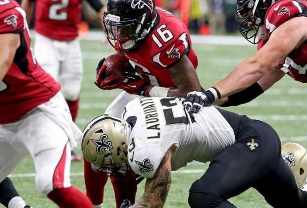 Falcons offensive explosion sends Saints to 0-3