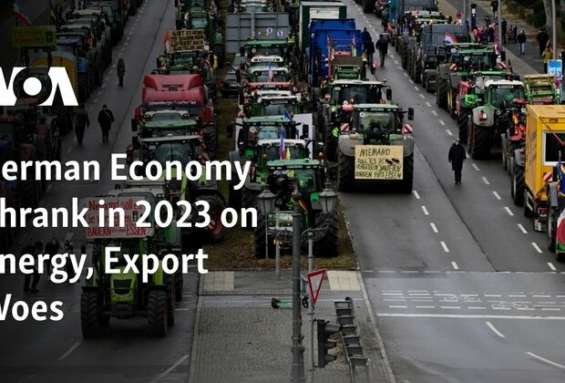 German Economy Shrank in 2023 on Energy, Export Woes
