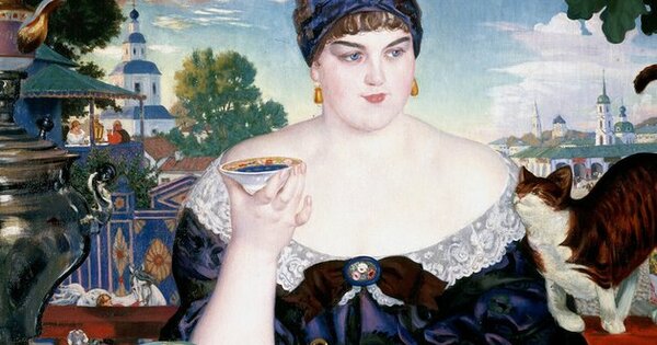 Who was the woman in the painting Merchant's Wife at Tea