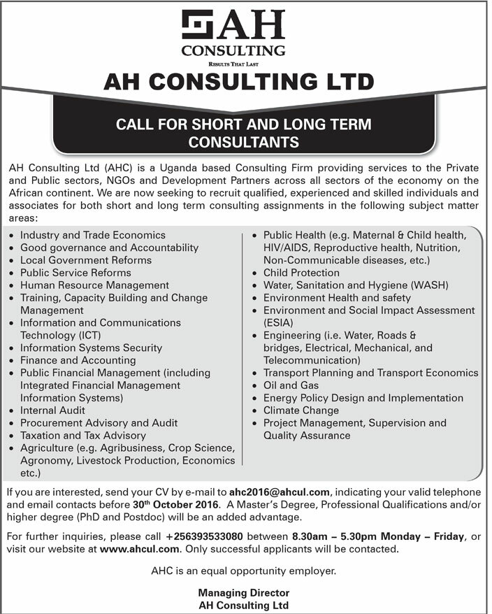 AH Consulting Ltd (AHC) - New Vision Official