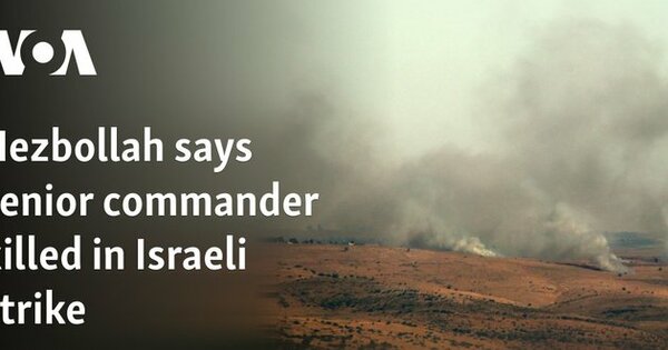Hezbollah says senior commander killed in Israeli strike