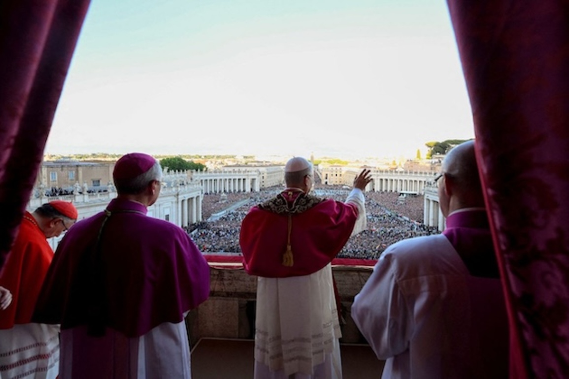 Pope Leo XIV gives first speech from balcony of St. Peter's Basilica