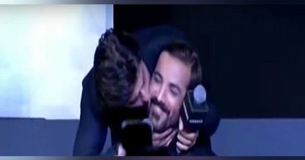 Pathaan Bromance: Shah Rukh Khan plants kiss on John Abraham's cheek