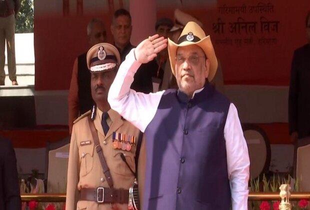 Amit Shah presents President's Colour to Haryana Police