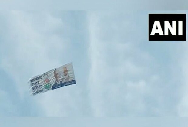 Federation of Indian Associations flies banner in New York to welcome ...