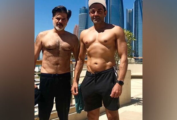 Anil Kapoor poses with "Animal Ka Enemy" Bobby Deol in throwback picture