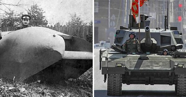 Evolution of Russian tanks throughout the 20-21 centuries