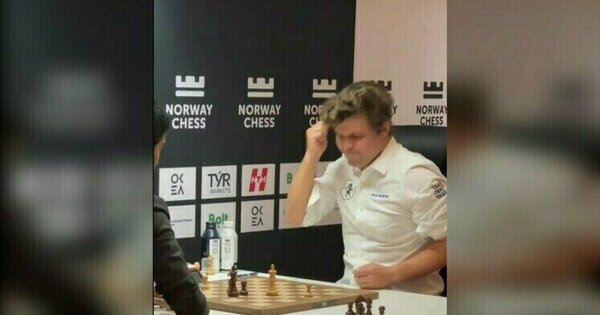 Magnus Carlsen punches table after stunning defeat to Gukesh