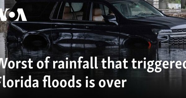 Worst of rainfall that triggered Florida floods is over