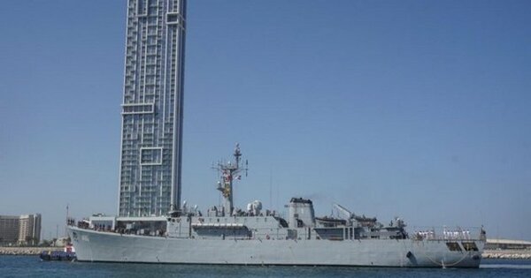 Indian Navy's First Training Squadron arrives at Dubai's Port Rashid