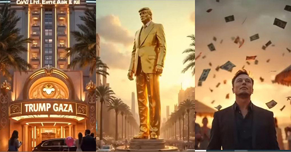 Trump shares AI-video of Gaza transformation, showcasing his golden ...