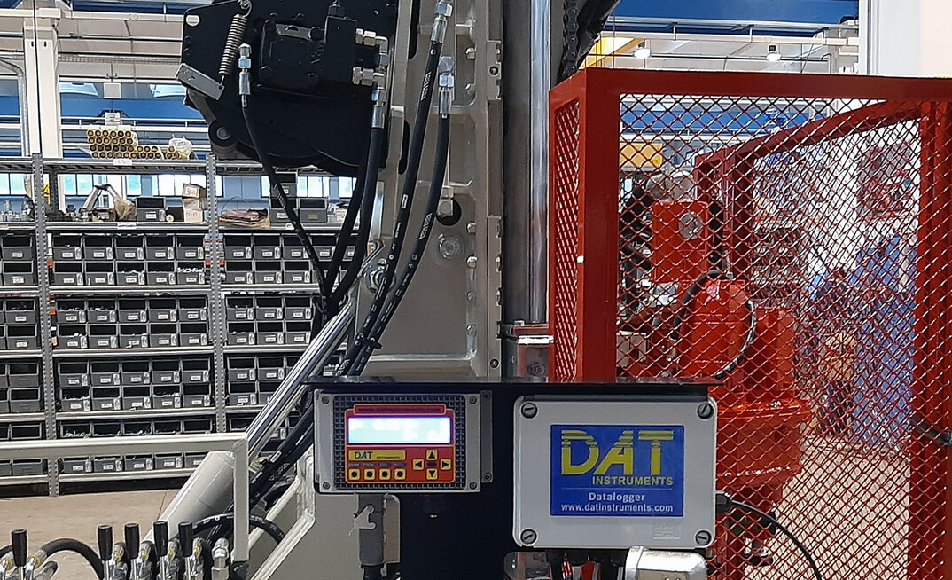 Datalogger installation on a rig at the Beretta factory