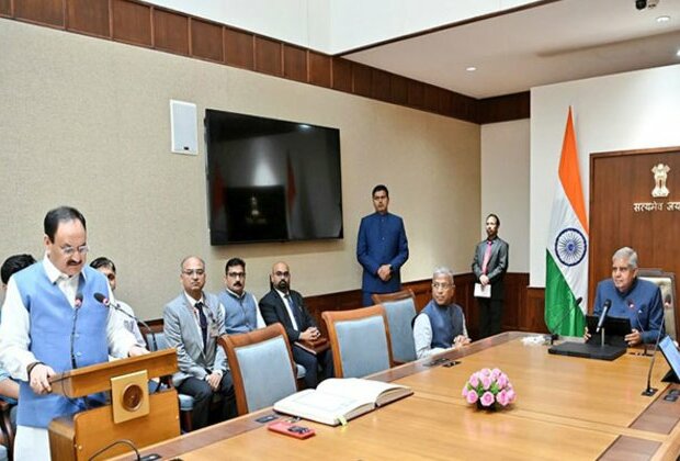 JP Nadda takes oath as Rajya Sabha member