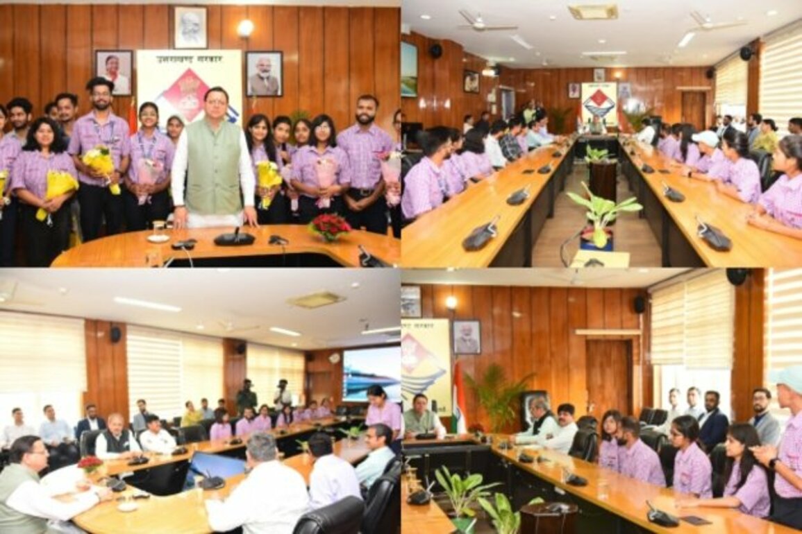 Uttarakhand CM Dhami meets youth selected under Chief Minister's Skill Development and Global ...