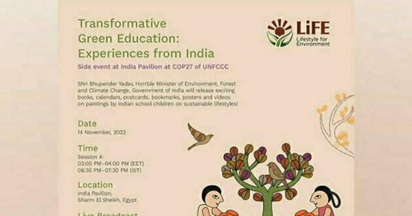 Side Event on Transformative Green Education at India Pavilion at COP27 of UNFCCC