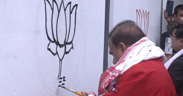 Assam CM launches BJP wall painting campaign ahead of 2026 Assembly polls