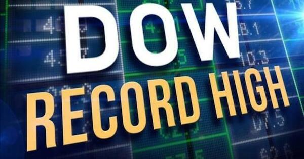 Dow Jones closes at all-time record high