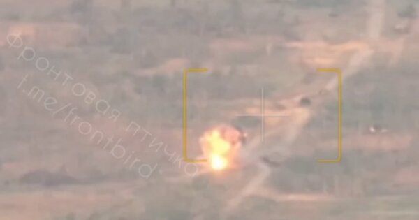 the moment first-ever Challenger 2 tank gets destroyed