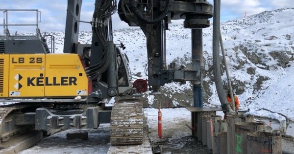 Keller performs its first O-pile project in Canada