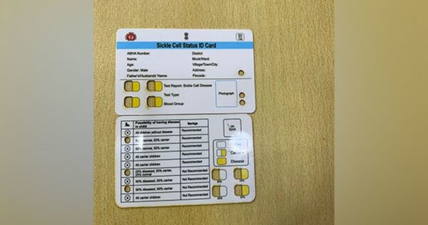 Centre to provide sickle cell anaemia status cards to tribal people ...