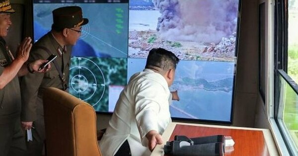 North Korea test-fires new rocket launcher