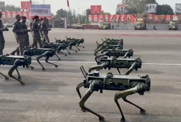 India army showcases robo-dogs
