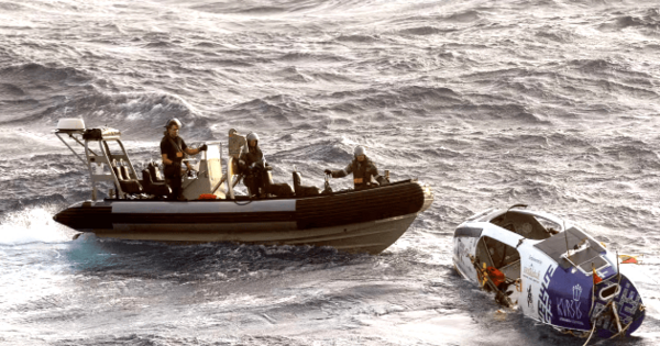 Australian Navy rescues cyclone-hit adventurer in Pacific Ocean