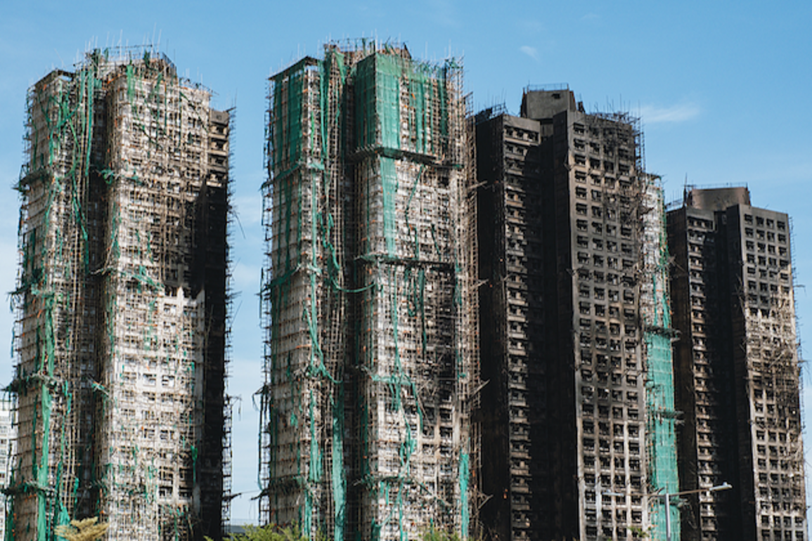 Bamboo scaffolding caused fire to spread fast in Hong Kong buildings