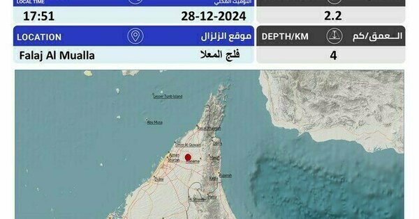 Light earthquake recorded in Falaj Al Mualla with no effect