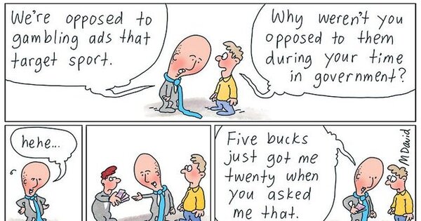 CARTOONS: Mark David is gambling with his popularity