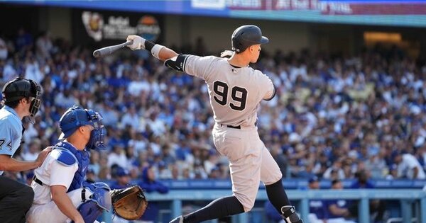 Yankees OF Aaron Judge (toe) out again Tuesday