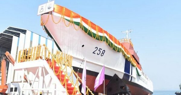 Goa Shipyard Ltd launches two indigenous fast patrol vessels for Indian ...