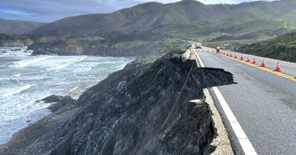 Section of California's Highway 1 near Big Sur collapses during storm