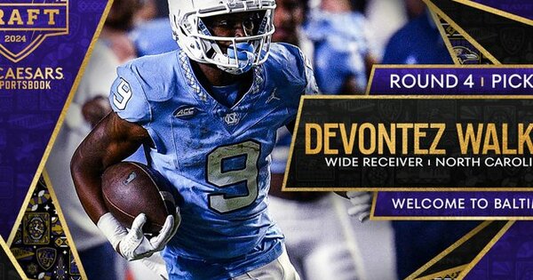 Ravens Select Wide Receiver Devontez Walker in Round 4