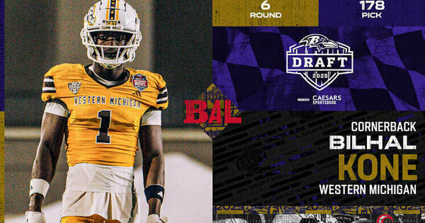 Ravens Select Cornerback Bilhal Kone in Sixth Round (No. 178)