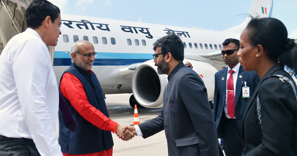 Vice President Radhakrishnan arrives in Seychelles to attend swearing ...
