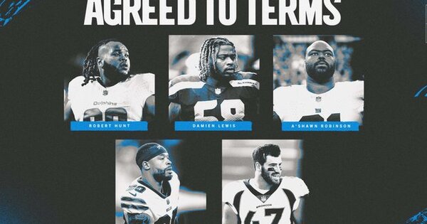 Panthers officially agree to terms with five free agents