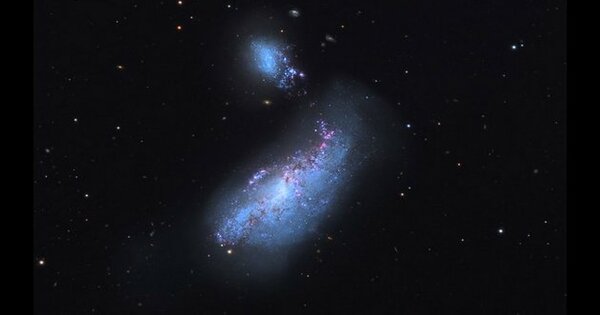Astronomers discover rare double nucleus feature in a 'Cocoon Galaxy'