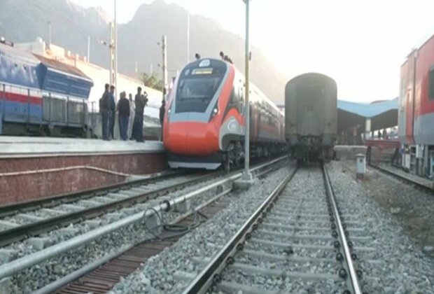 Indian Railways conducts trial run of first Vande Bharat train from Mata Vaishno Devi station to ...