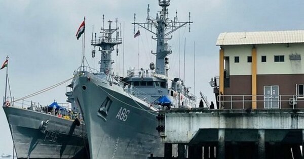 Indian Navy's First Training Squadron warships reach Malaysia