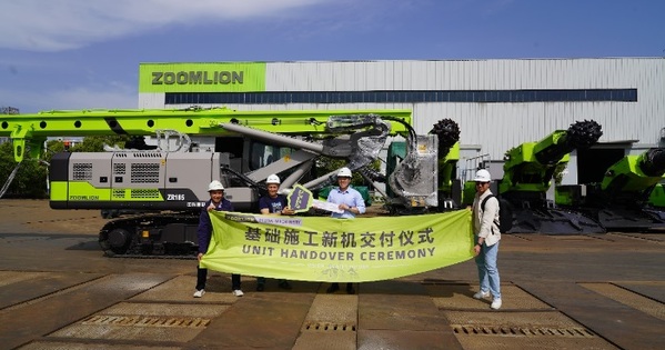 Zoomlion's "King of Drilling" ZR185 rotary drilling rig goes global