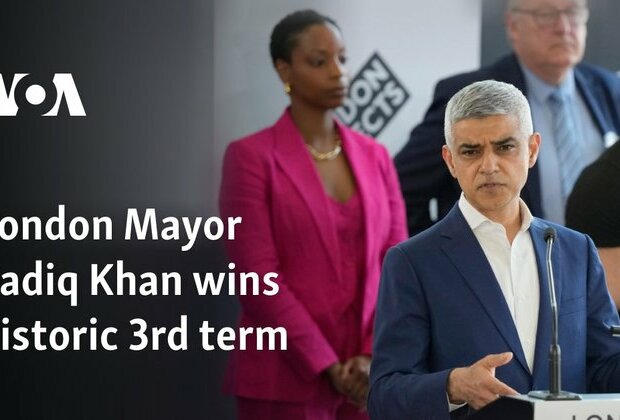 London Mayor Sadiq Khan wins historic 3rd term