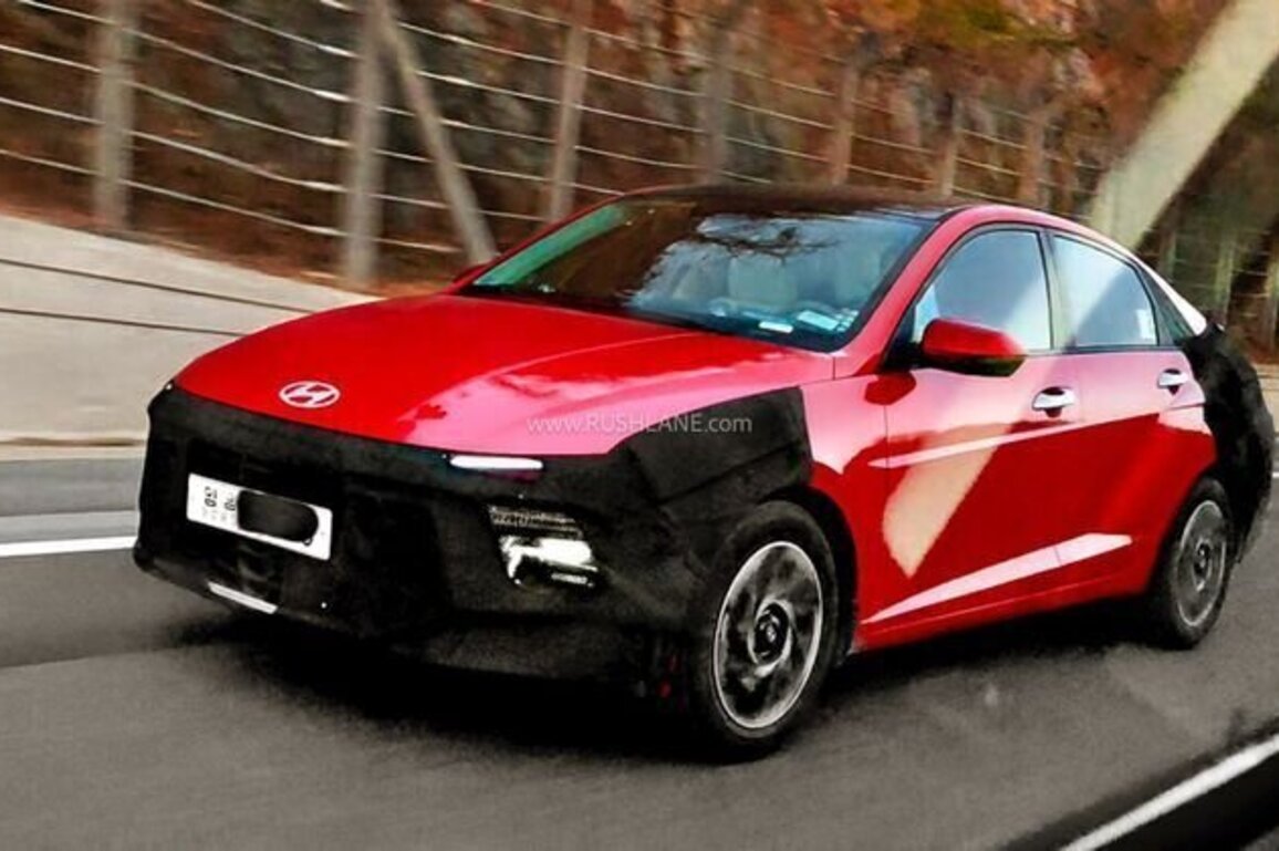 2026 Hyundai Verna Facelift Spied in Red Colour Launch Next Year