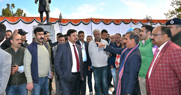 Himachal CM Sukhu inspects preparations for unveiling of Virbhadra ...