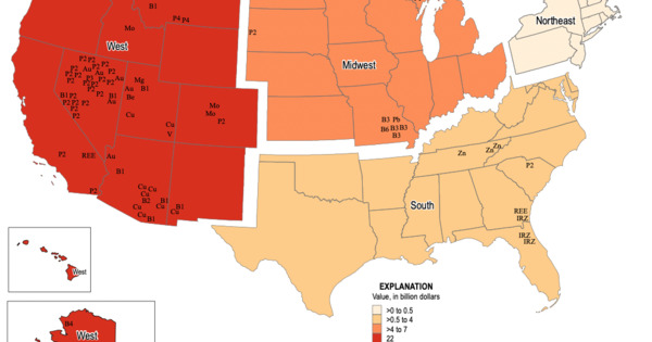 US mine output value down US$1.5B